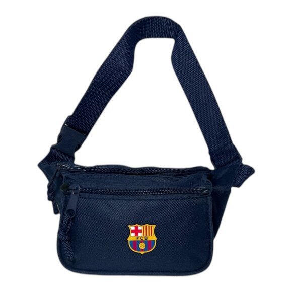 Bags | Mens Fc Barcelona Soccer Logo Fanny Pack Navy Blue | Poshmark